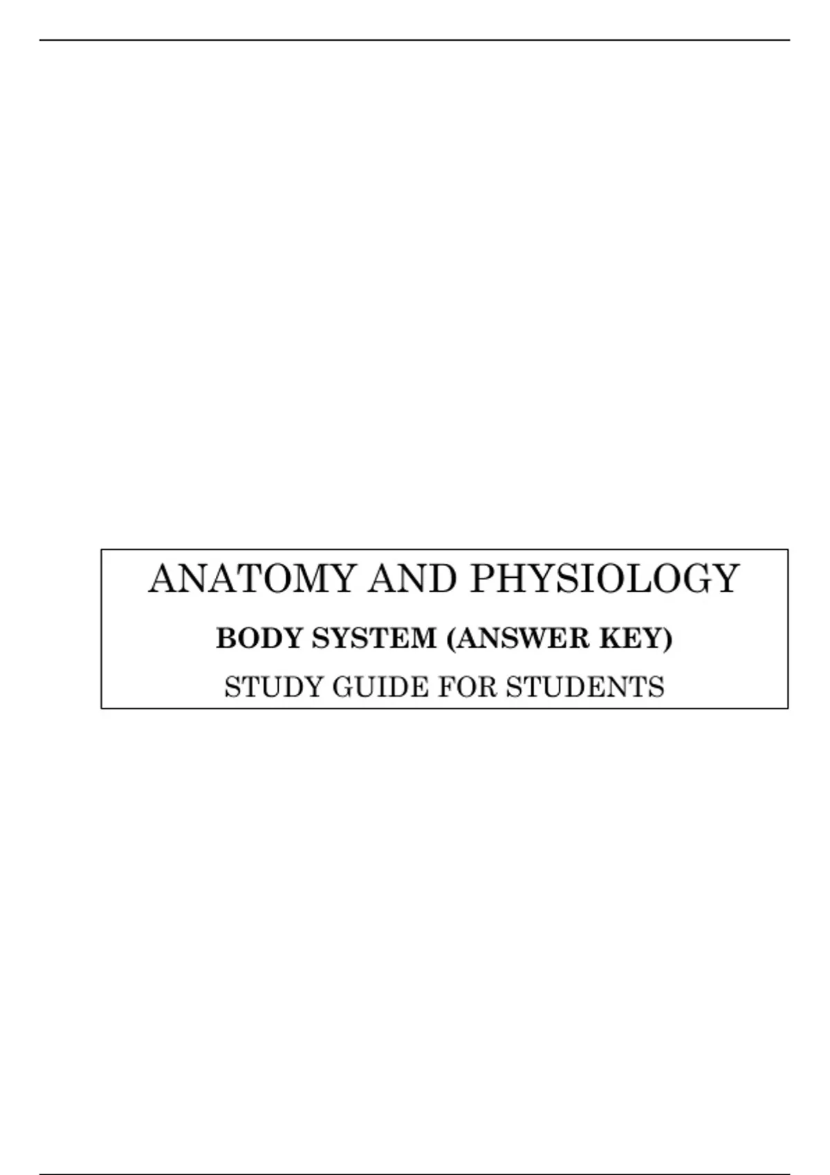 Anatomy and Physiology body system study guide combo - Stuvia US