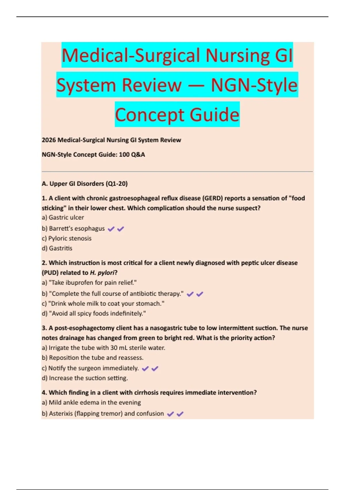 Ultimate Medical-Surgical & Nursing Exam Prep Bundle - Stuvia US