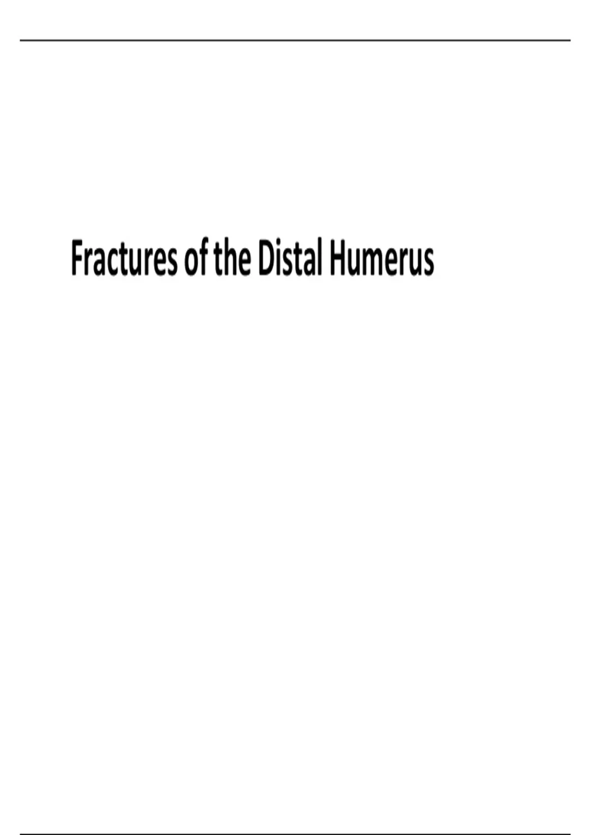 Distal Humerus Fractures – Anatomy, OTA Classification, Surgical ...