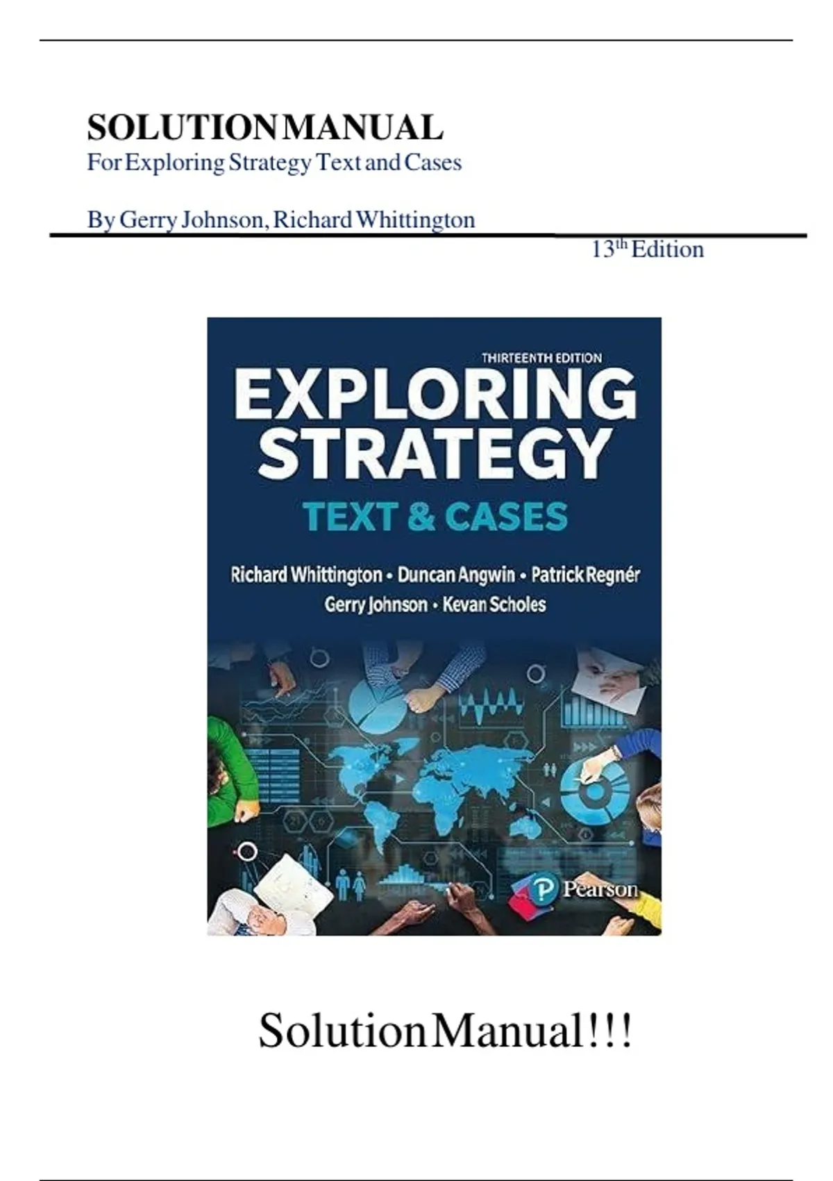 Solution Manual for "Exploring Strategy: Text and Cases" – 13th Edition ...