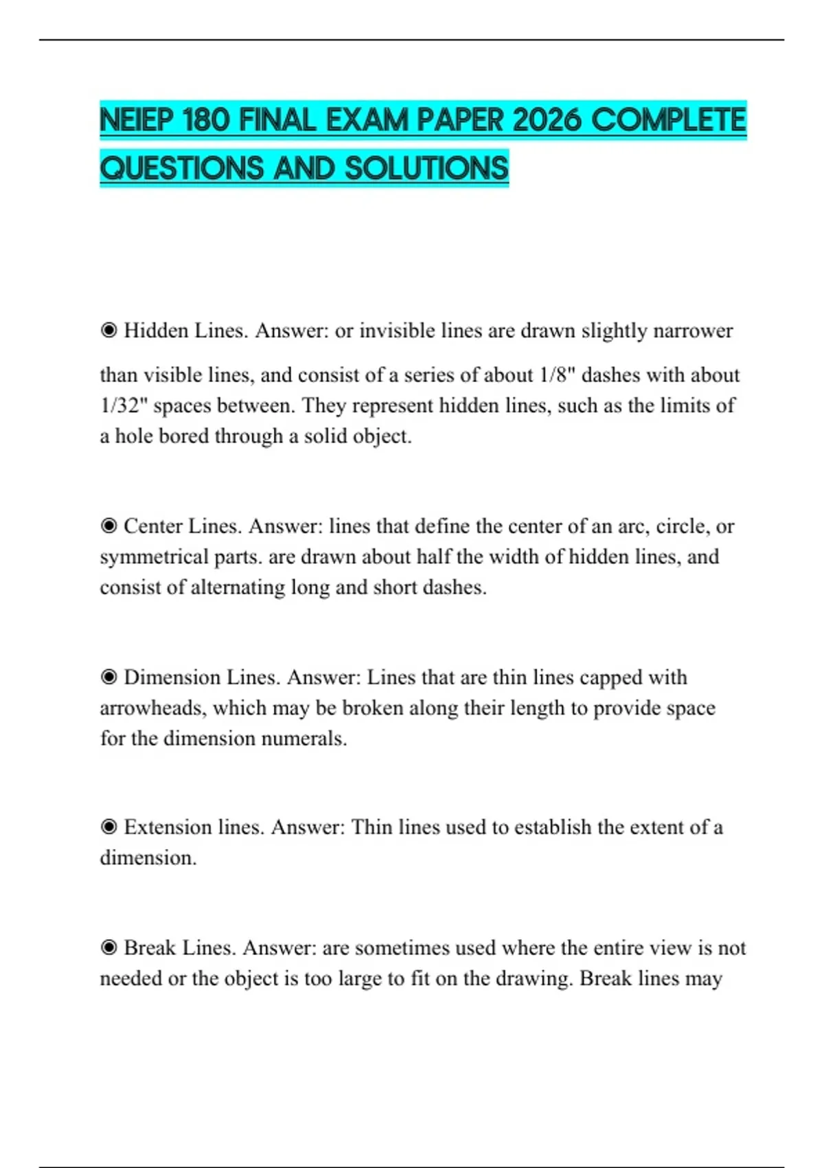 NEIEP 180 FINAL EXAM PAPER 2026 COMPLETE QUESTIONS AND SOLUTIONS ...