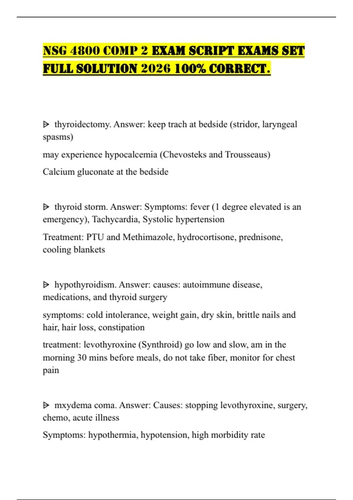 NSG 4800 COMP 2 EXAM SCRIPT EXAMS SET FULL SOLUTION 2026 100% CORRECT ...