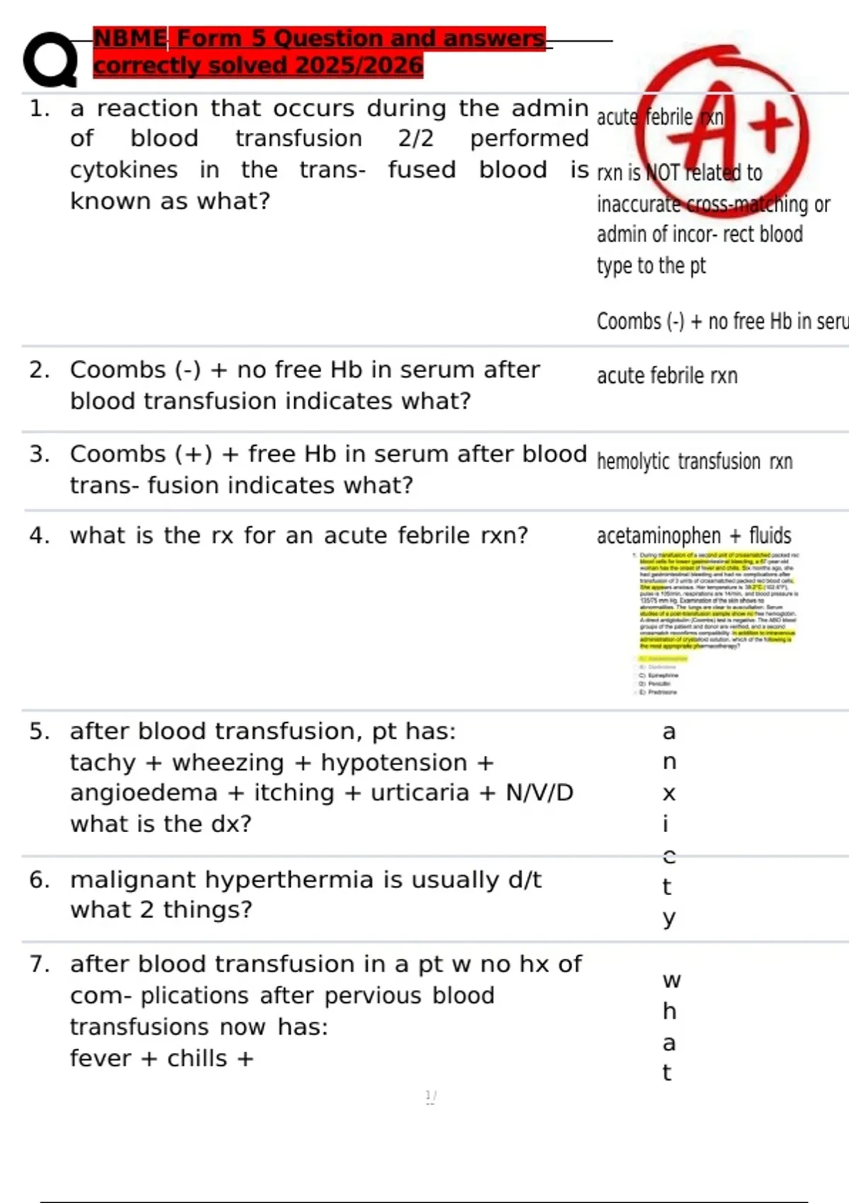 NBME Form 5 Question and answers correctly solved 2025/2026 - NBME Form ...