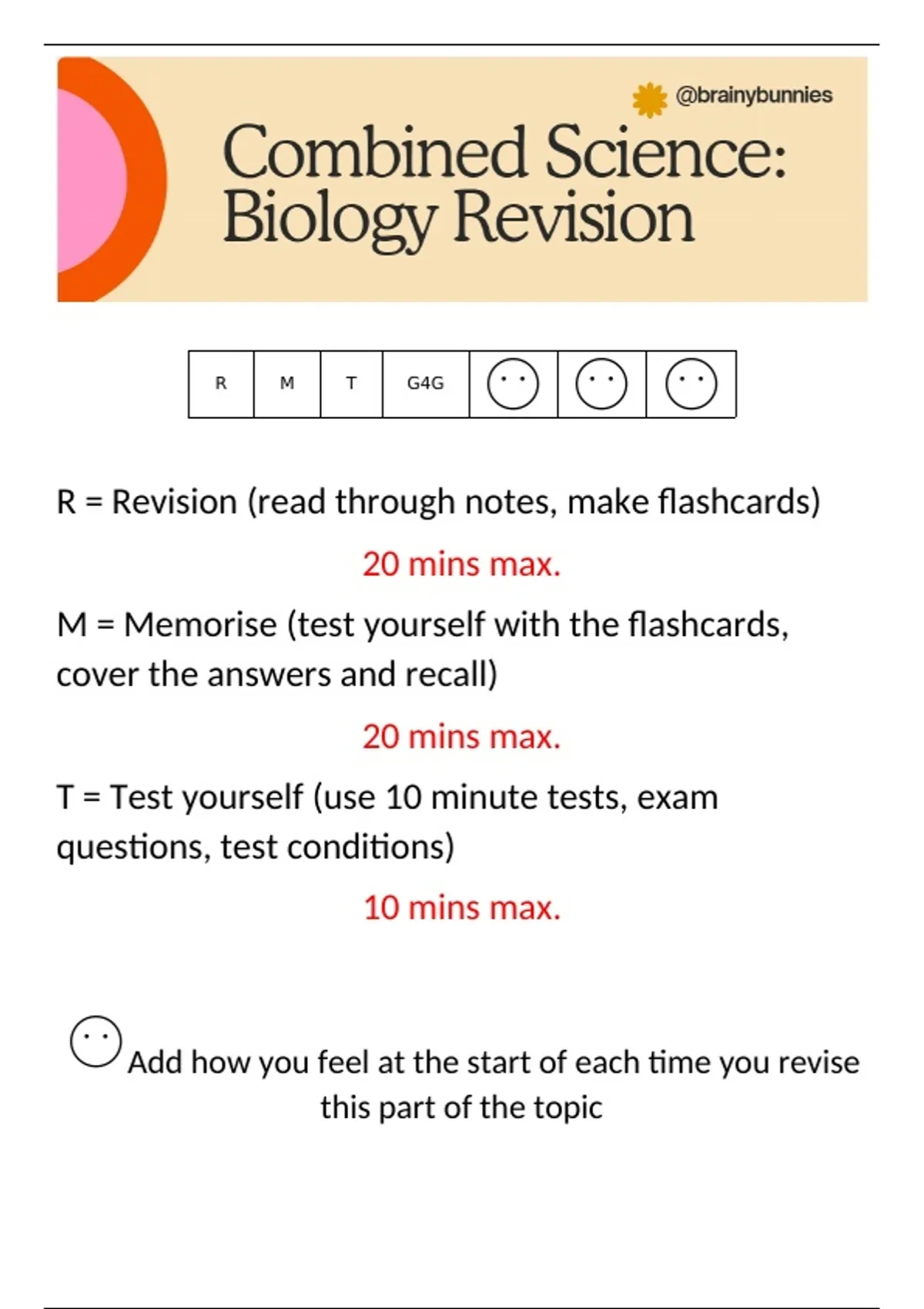 Summary AQA Combined Science: Biology Revision Checklist Paper 1 and 2 ...