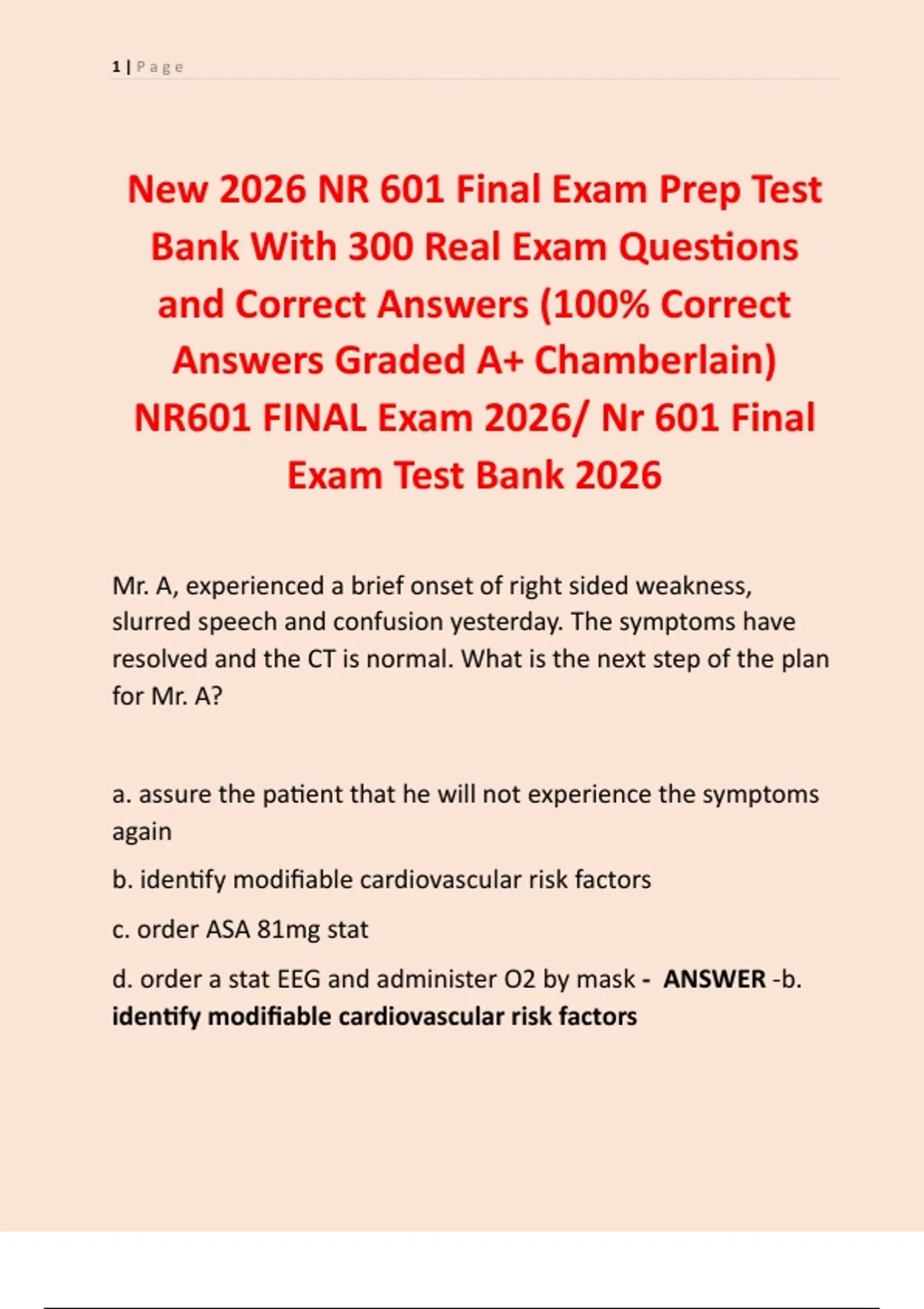 New 2026 NR 601 Final Exam Prep Test Bank With 300 Real Exam Questions ...
