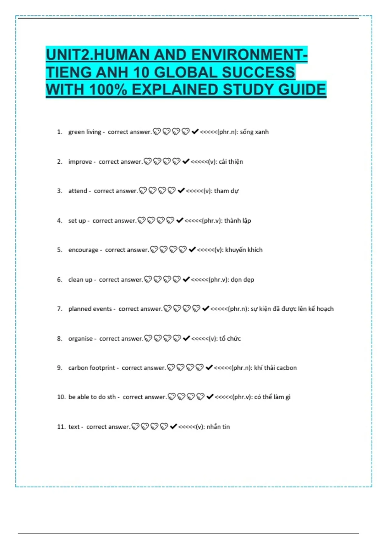 Unit 2: Humans and the Environment | Tiếng Anh 10 Global Success ...