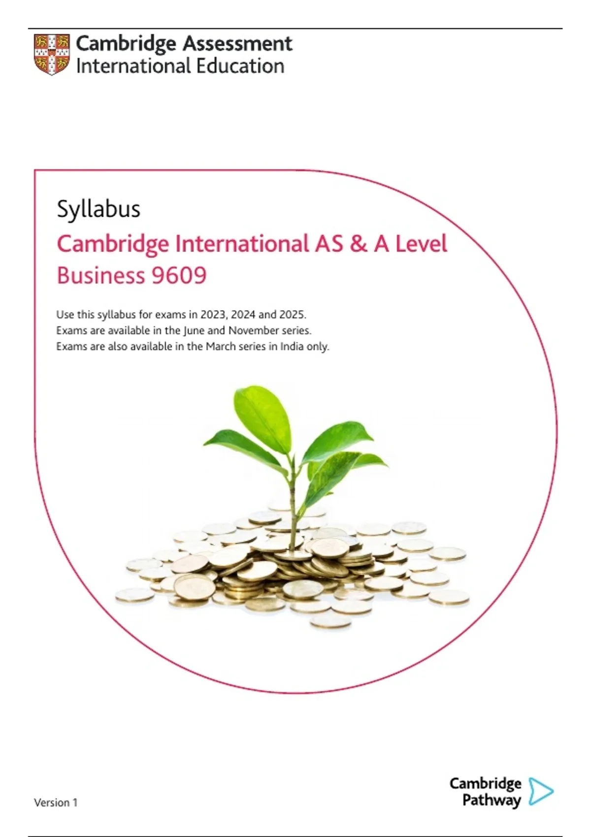 CAMBRIDGE INTERNATIONAL AS & A LEVEL BUSINESS 9609 FULL SYLLABUS ...