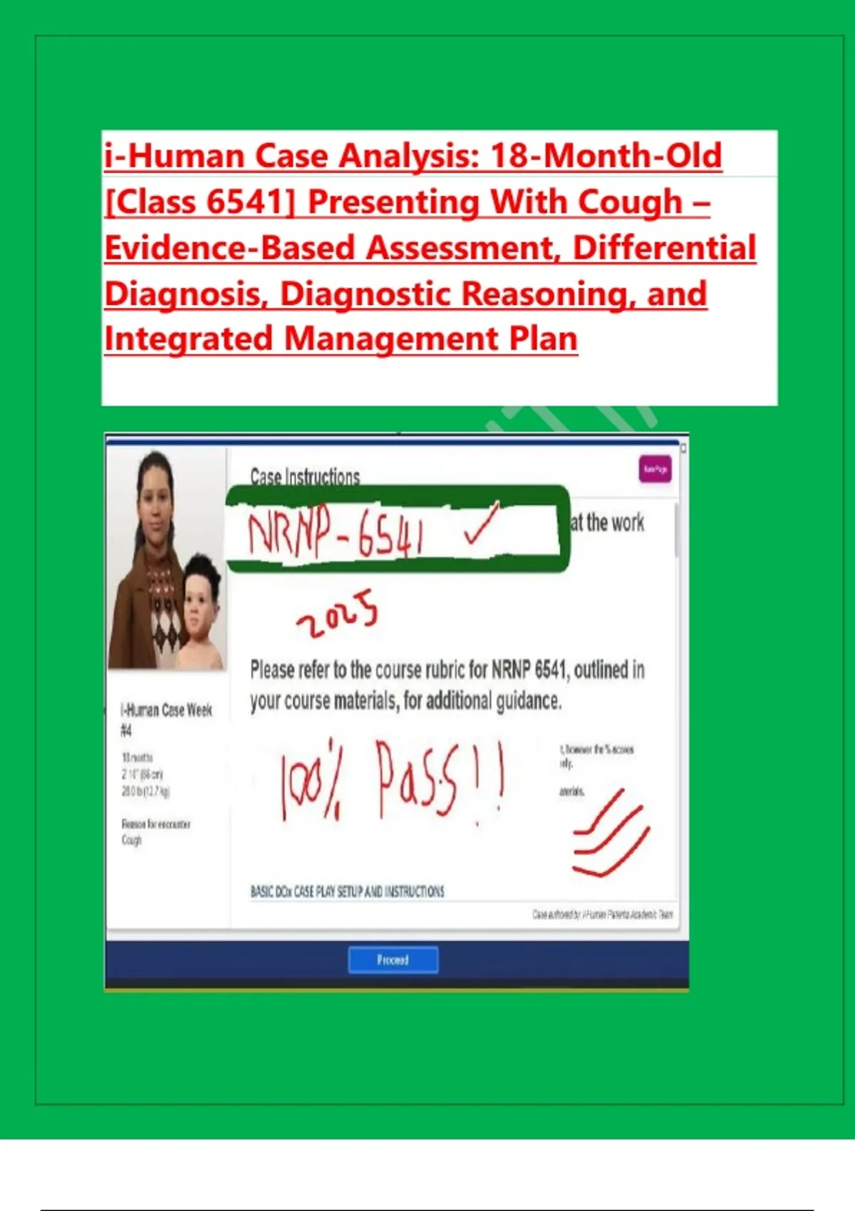 i-Human Case Analysis: 18-Month-Old [Class 6541] Presenting With Cough ...