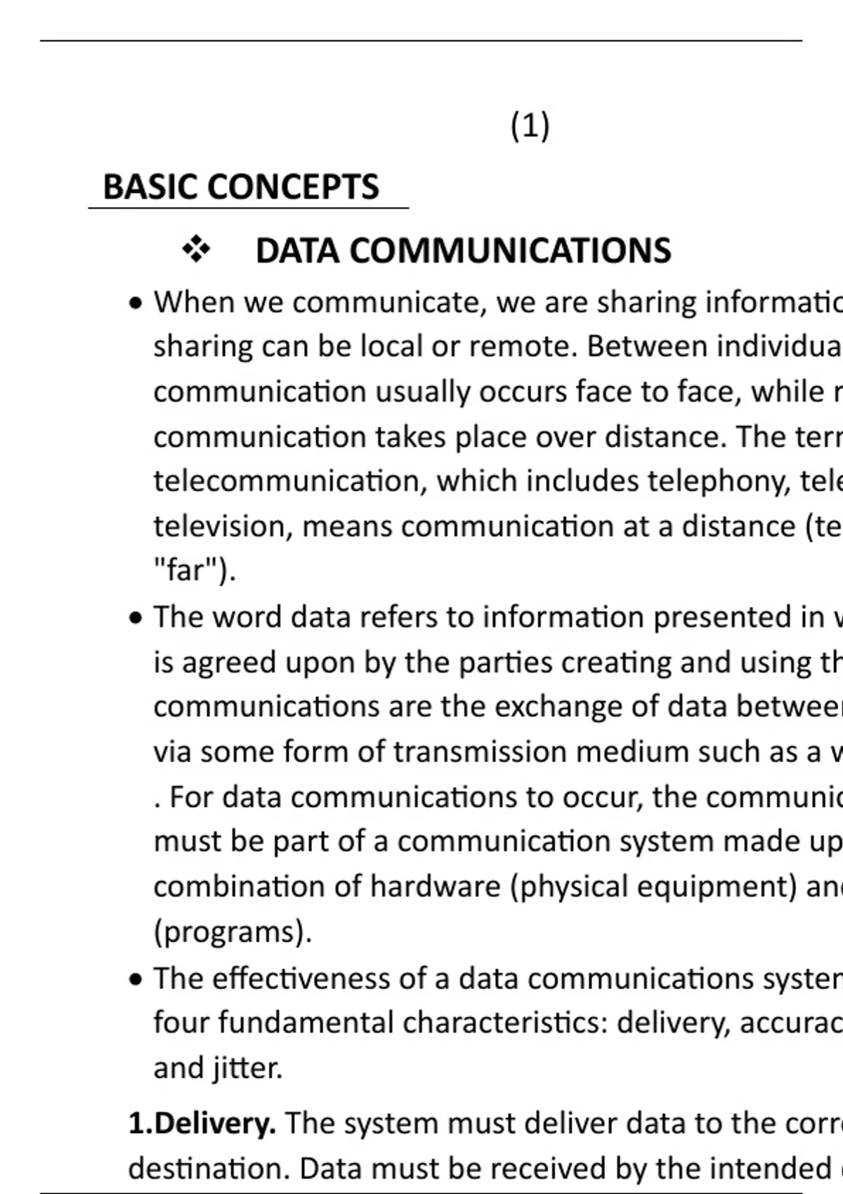 Computer Network Notes | Data Communication, Topology & Types of ...