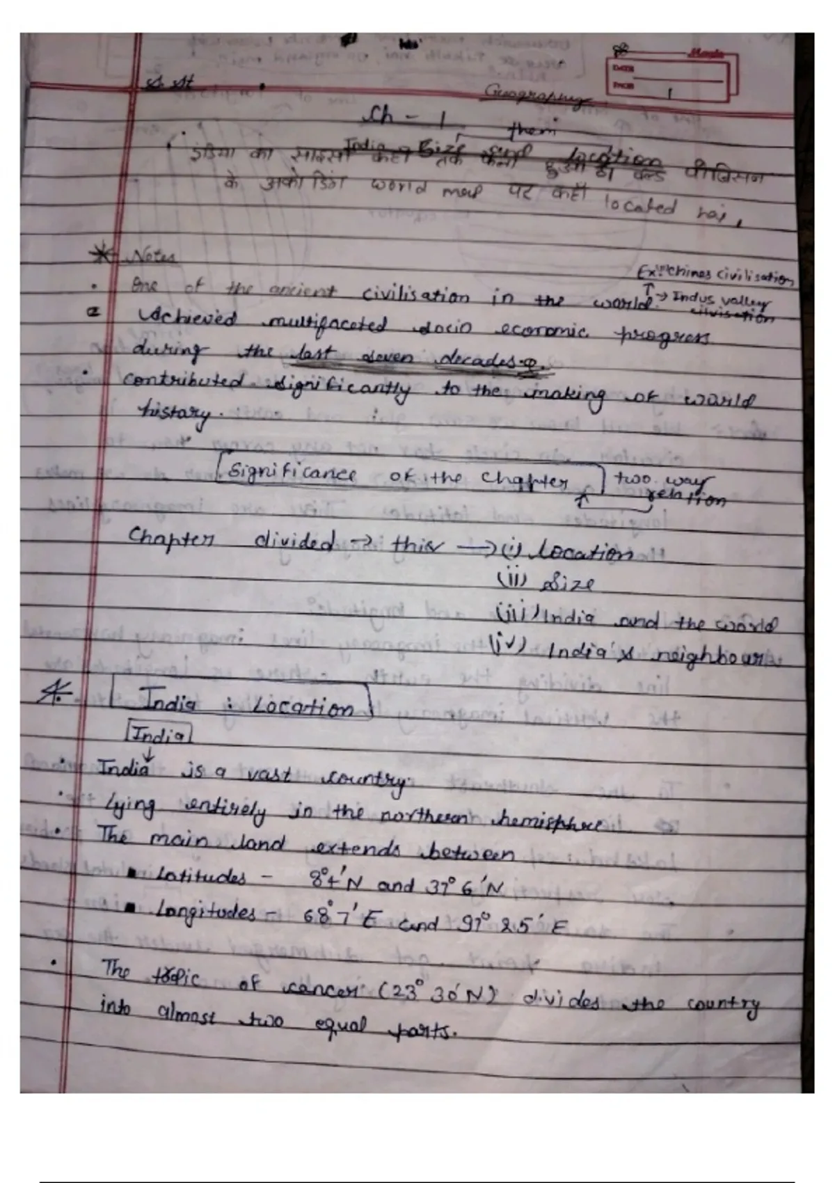 Class 9 Geography – Chapter 1 India: Size and Location – Complete Notes ...