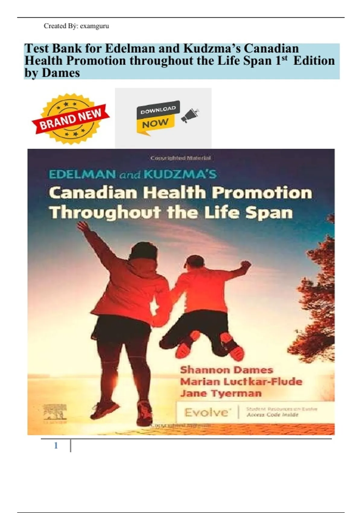 Latest Update 2026/2027 Test Bank for Edelman and Kudzma’s Canadian ...