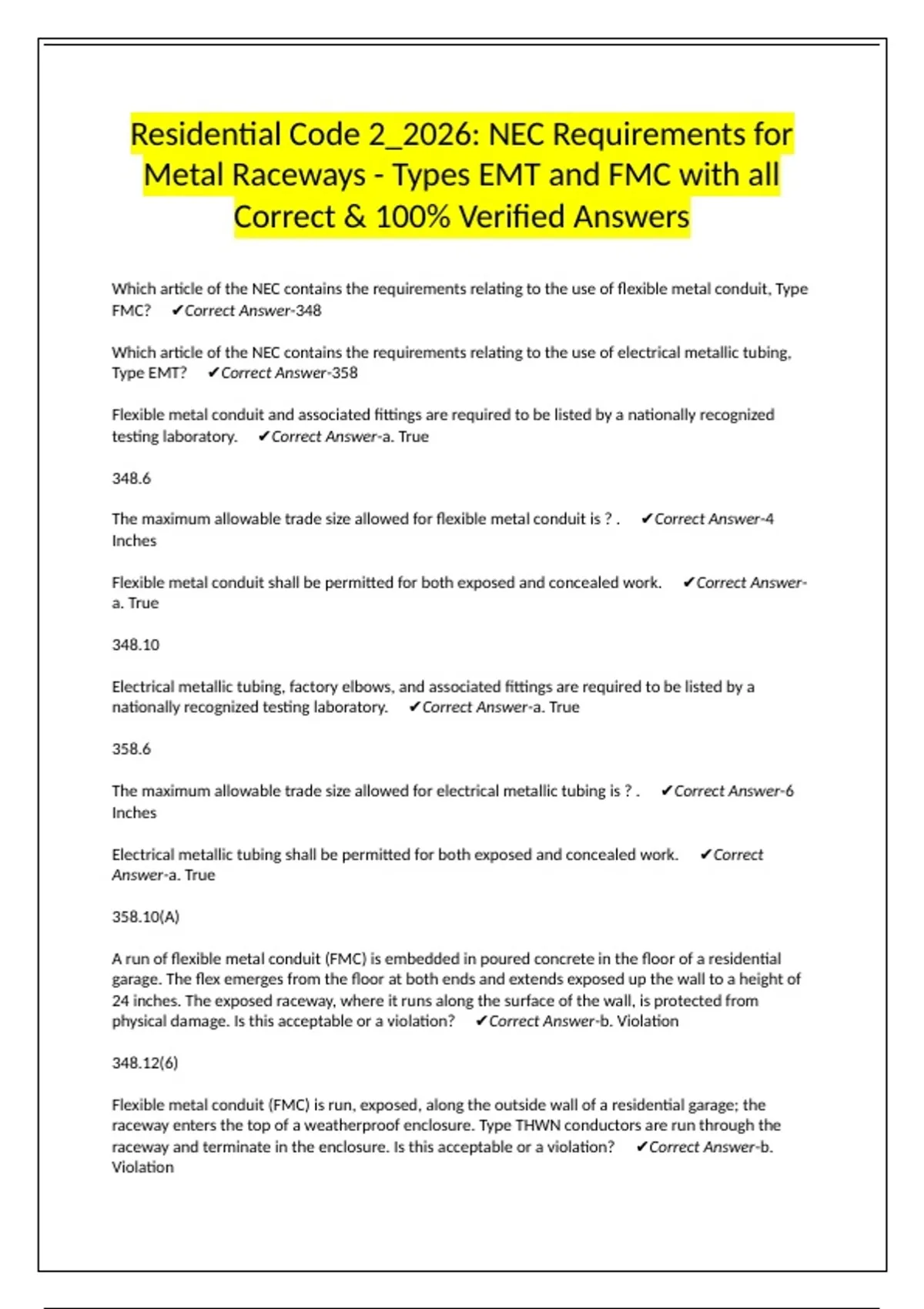 Residential Code 2_2026: NEC Requirements for Metal Raceways - Types ...