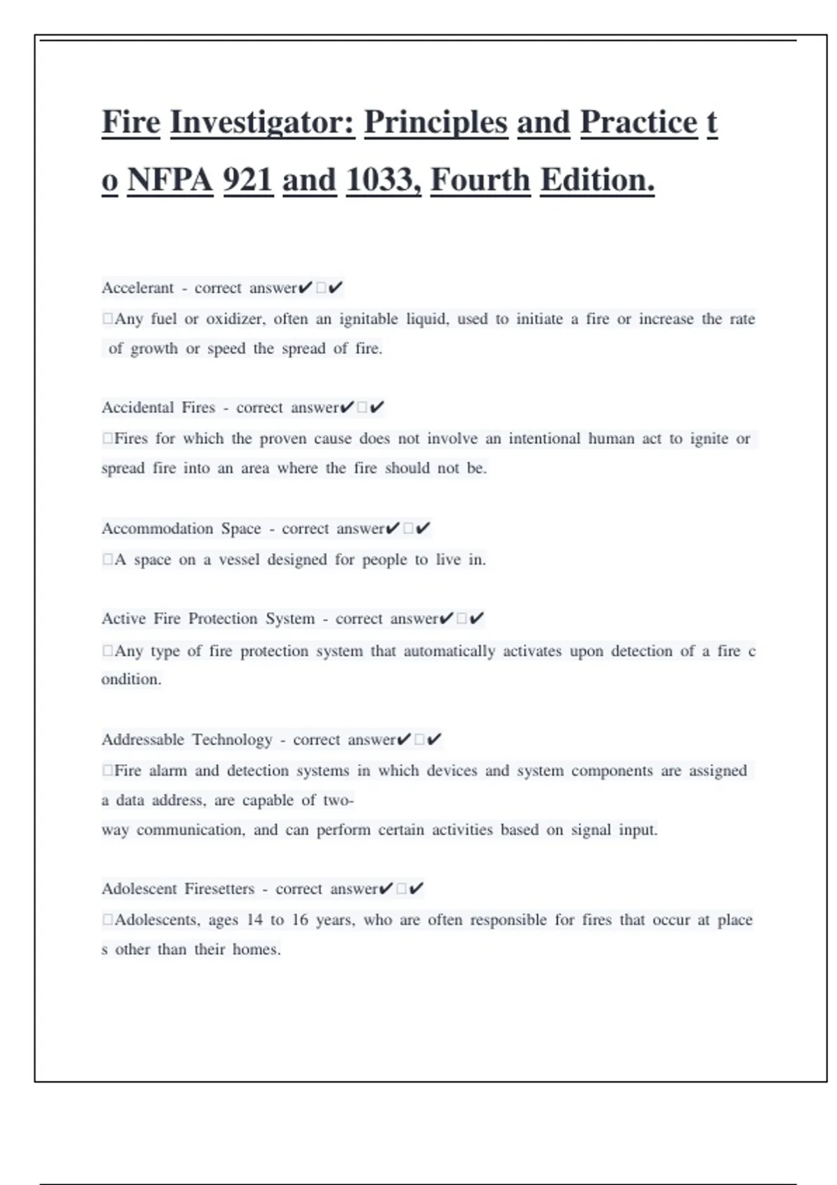Fire Investigator Principles and Practice to NFPA 921 and 1033, Fourth ...