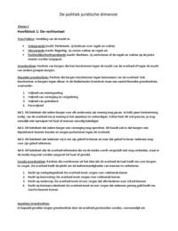 Samenvatting Politiek Juridische Dimensie - Burgerschap - Stuvia NL